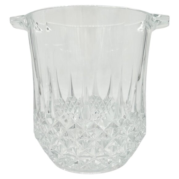 Dining | Lead Crystal Ice Bucket With Diamond Cut Pattern And Dual ...